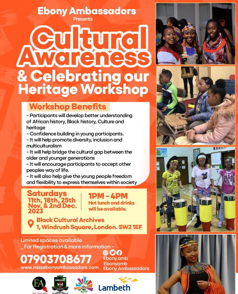 Cultural Awareness and Celebrating Our Heritage Workshops - Ebony ...